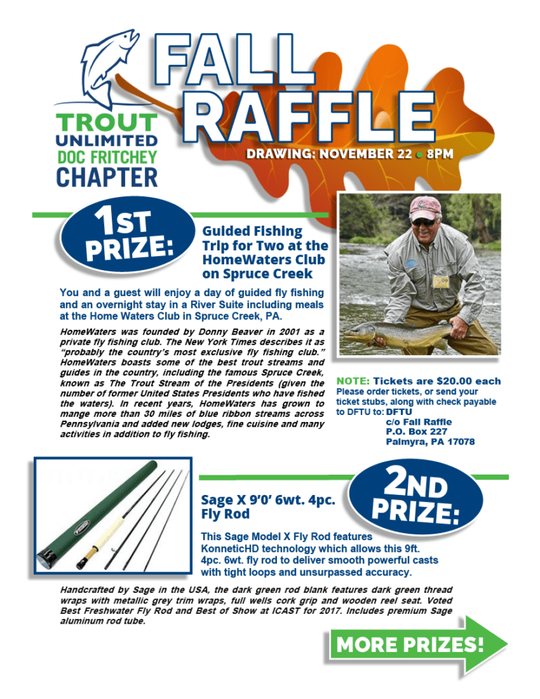 DFTU Announces Fall Raffle Details - Doc Fritchey Trout Unlimited